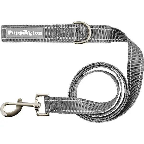 PUPPINGTON Reflective Leash - Charcoal Gray