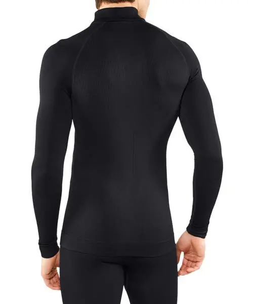 Falke Maximum Warm Zip Base Layer Top - Black