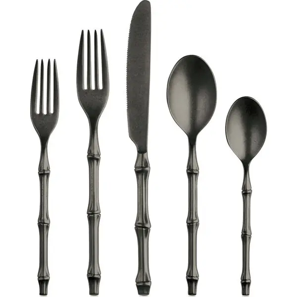 MEPRA Bali Flatware Set20 Pieces - Pewter Black Gold