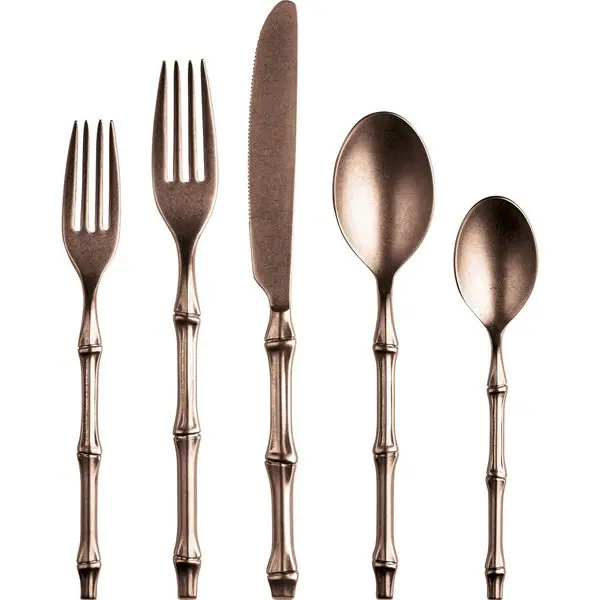 MEPRA Bali Flatware Set20 Pieces - Pewter Bronze
