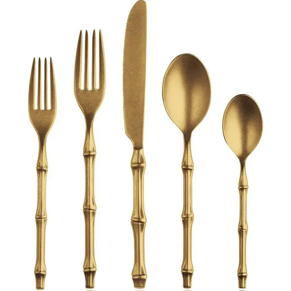 MEPRA Bali Flatware Set20 Pieces - Pewter Gold