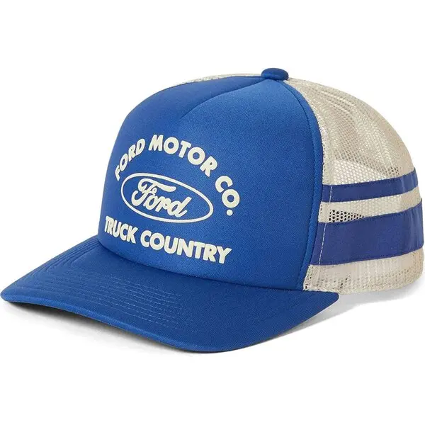 Brixton Ford Built Tough Mp Trucker Cap - Ford Blue/wimbleton White