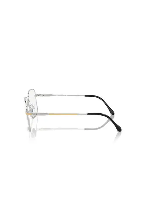 SFEROFLEX 55mm Square Eyeglasses - Silver