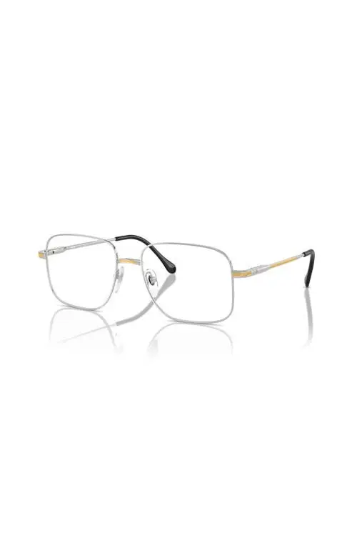 SFEROFLEX Square Full Rim Metal Eyeglasses - Silver