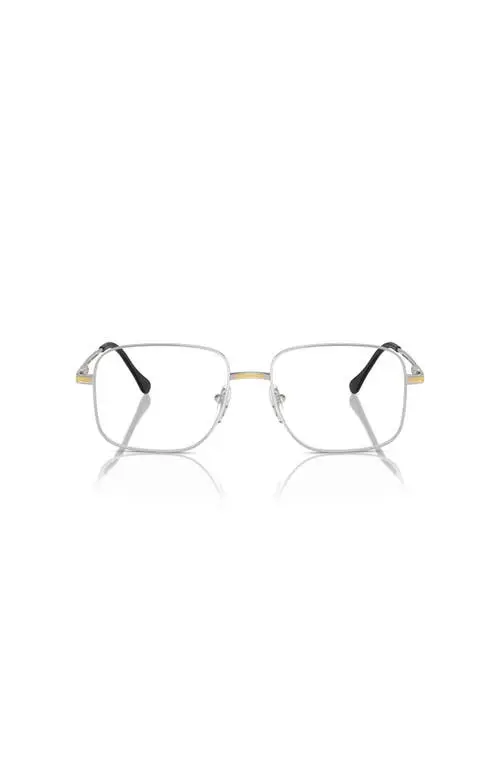 SFEROFLEX Square Full Rim Metal Eyeglasses - Silver