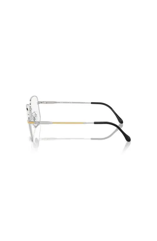 SFEROFLEX Square Full Rim Metal Eyeglasses - Silver