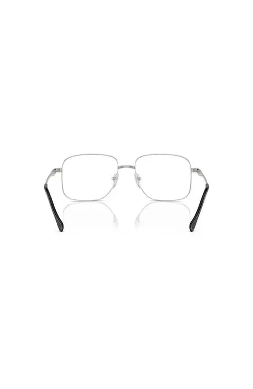 SFEROFLEX Square Full Rim Metal Eyeglasses - Silver