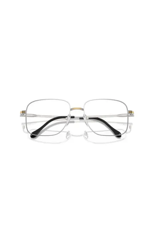 SFEROFLEX Square Full Rim Metal Eyeglasses - Silver