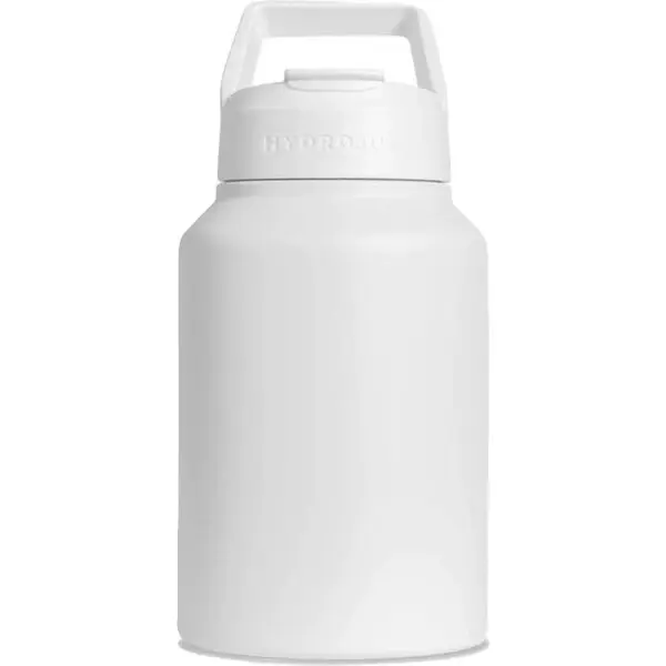 HYDROJUG Sport Half Gallon Water Bottle With Straw 64oz - White