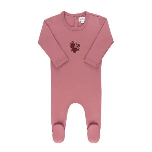 ELY'S & CO. Fruit Collection Footie - Pink Apple