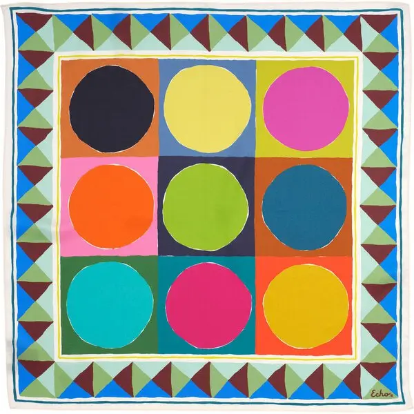 Echo Painted Dots Silk Bandana - Multi