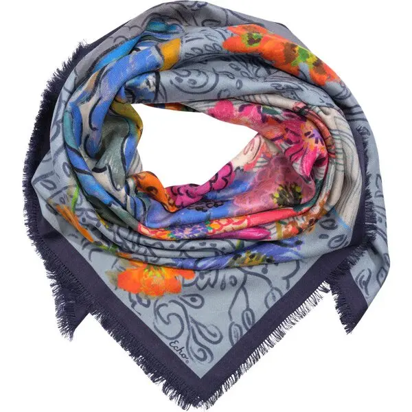 Echo Dusk Bouquet Oversized Square - Navy
