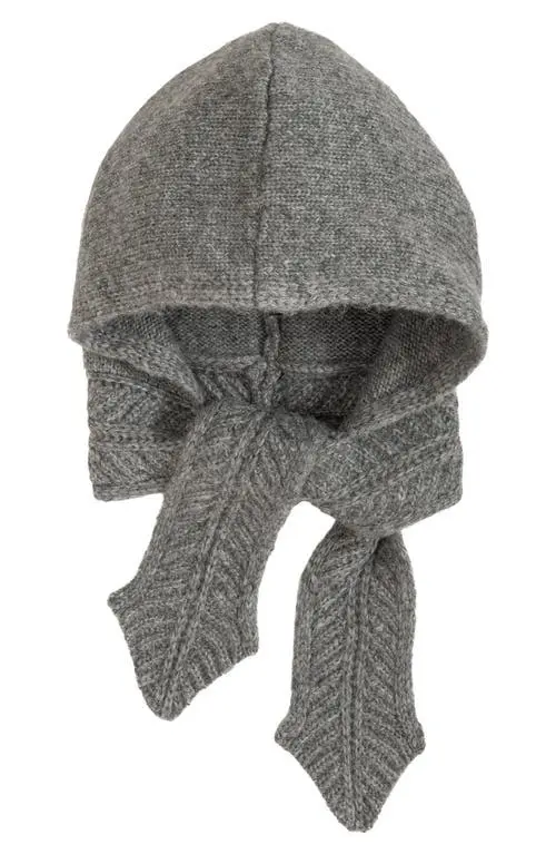 Echo Fuzzy Scarf Hood - Silver/grey