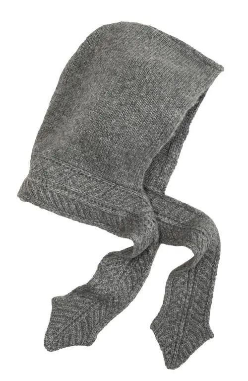 Echo Fuzzy Scarf Hood - Silver/grey
