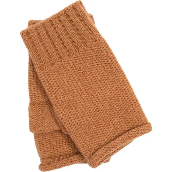 Echo The Crosby Knitted Handwarmers - Camel