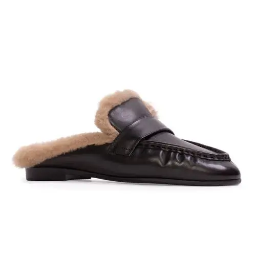 BLACK SUEDE STUDIO Theo Backless Loafer Mule