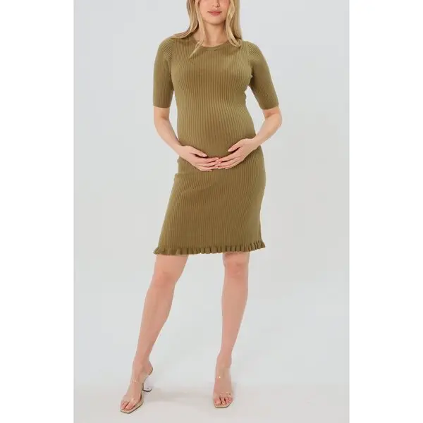 MARION Maternity Knee-length Sweater Dress