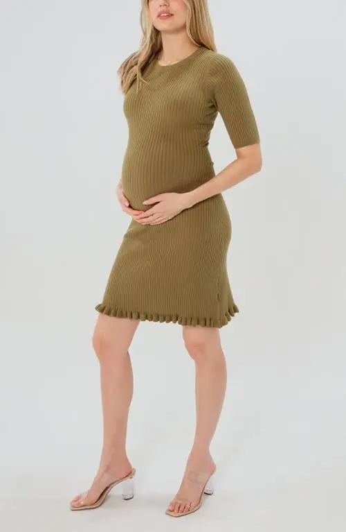 MARION Maternity Knee-length Sweater Dress