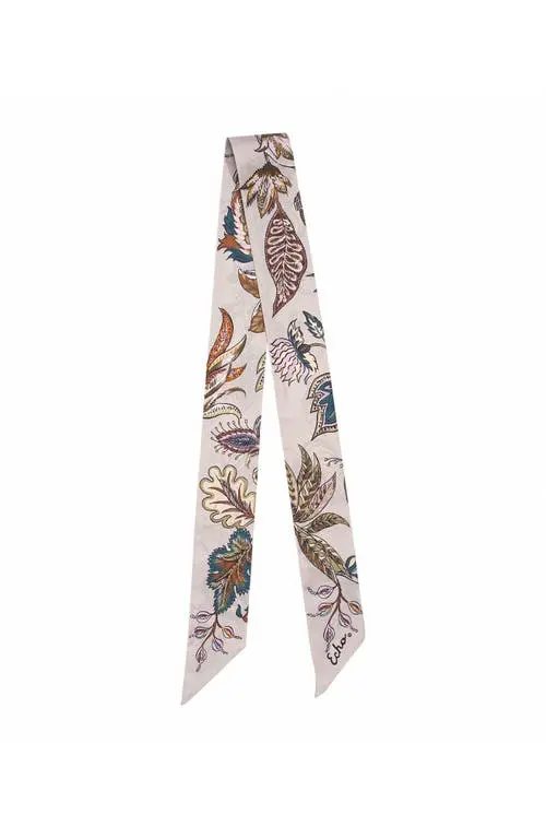 Echo Falling Leaves Ribbon Scarf - Silver