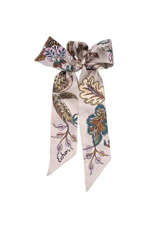 Echo Falling Leaves Ribbon Scarf - Silver