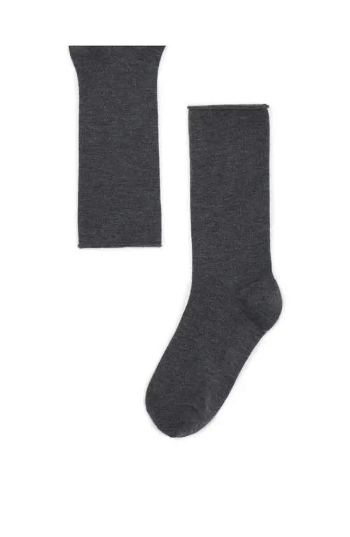 Brunello Cucinelli Knit Ankle Socks - Anthracite