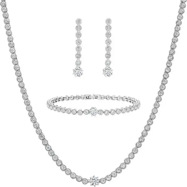 BEARFRUIT JEWELRY Celeste Tennis Jewelry Set - Silver