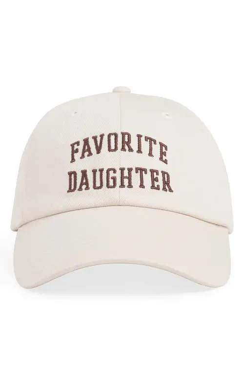 FAVORITE DAUGHTER Logo Baseball Cap - Khaki/burgundy