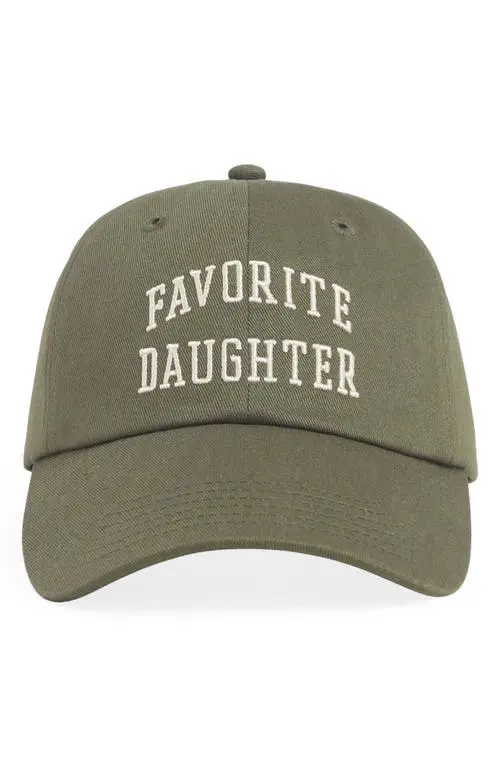 FAVORITE DAUGHTER Logo Baseball Cap - Moss