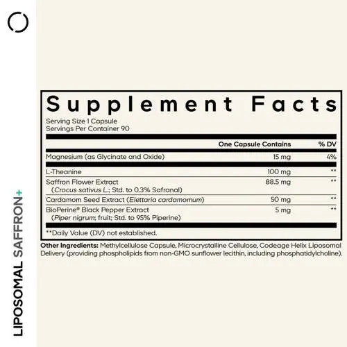 CODEAGE Liposomal Saffron+, Magnesium