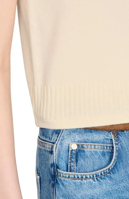 Sandro Sleeveless Fine Knit Top