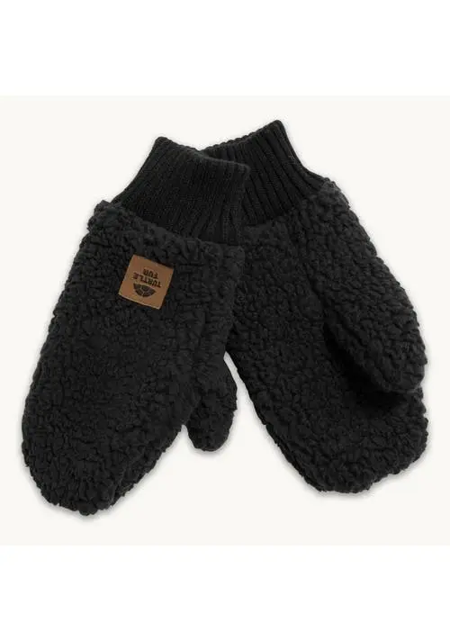 Turtle Fur High Pile Fleece Mittens - Black