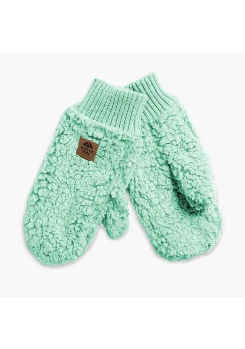 Turtle Fur High Pile Fleece Mittens - Mint Crush