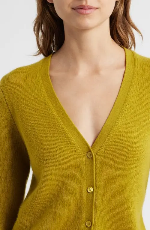DÔEN Cameron Cashmere V-neck Cardigan - Antique Moss