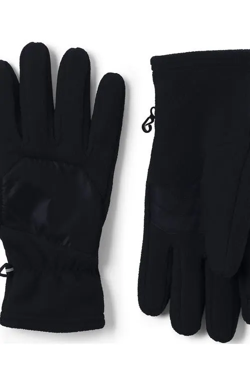LANDS' END Fleece Ez Touch Gloves - Black