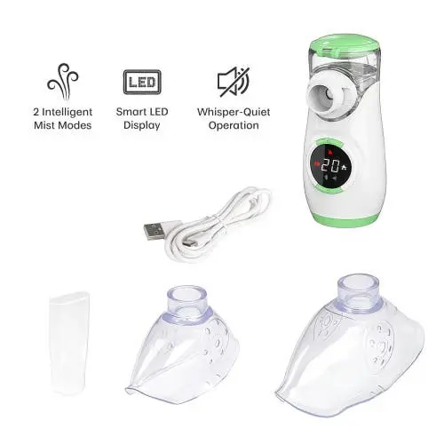 PURSONIC Portable Ultrafine Mesh Nebulizerbattery-powered, Quiet Operation