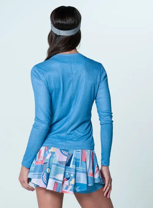 Lucky In Love Linen Play Henley Long Sleeve