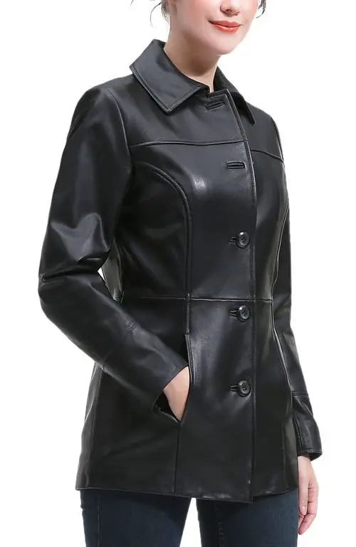 KIMI + KAI Ailany Leather Car Coat