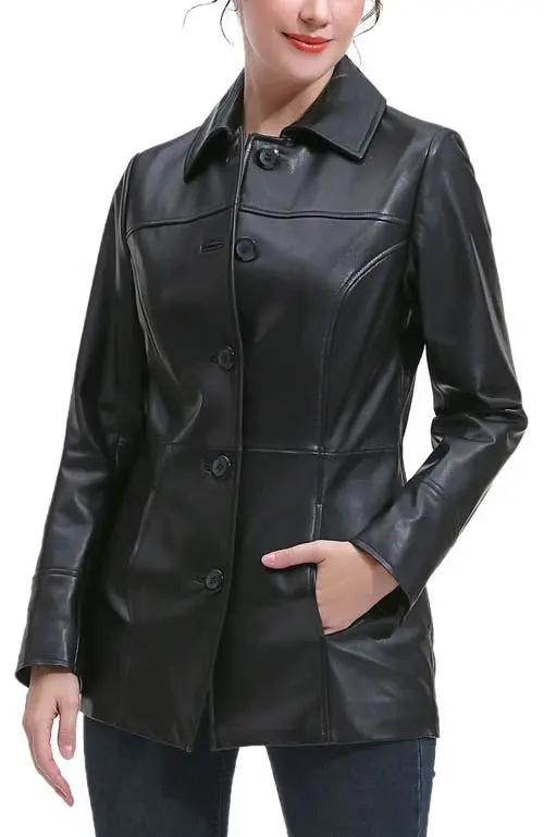 KIMI + KAI Ailany Leather Car Coat
