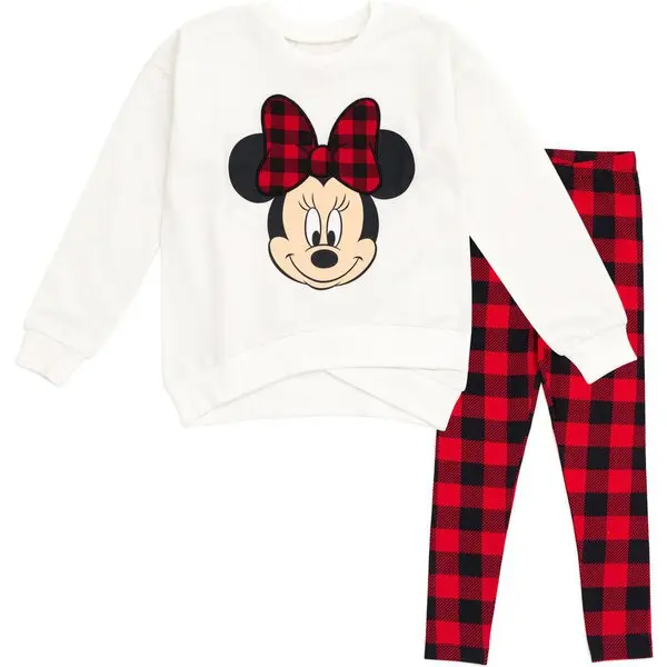 Disney Minnie Mouse Sweatshirt & Leggings Set - White/red