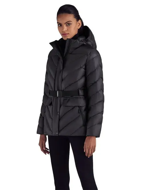 TRIPLE F.A.T. GOOSE Montalva Puffer Down Belted Jacket - Charcoal