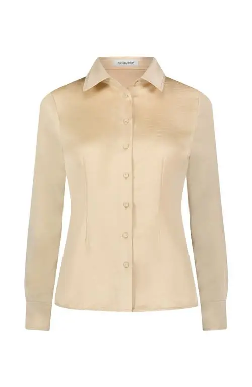 THE NOLI SHOP Paulina Silk Blouse - Gold