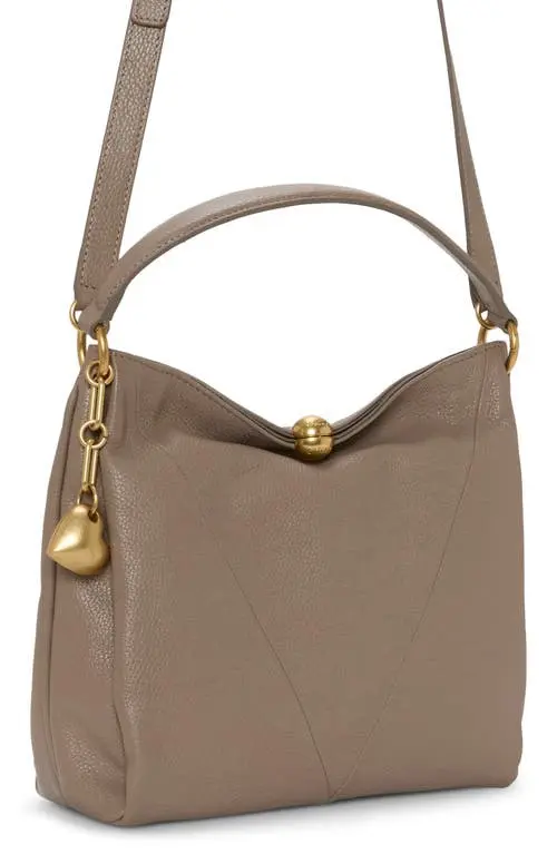 Vince Camuto Medna Leather Shoulder Bag - Beige