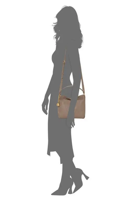 Vince Camuto Medna Leather Shoulder Bag - Beige