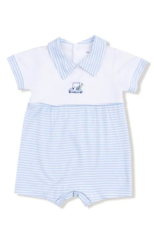 ANGEL DEAR Golf Carts Polo Romper - Blue/white