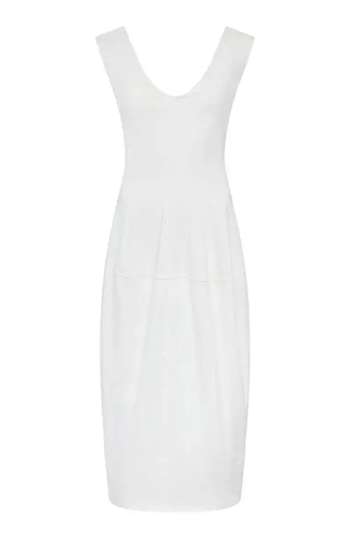 Another Tomorrow Seamed Midi Dress