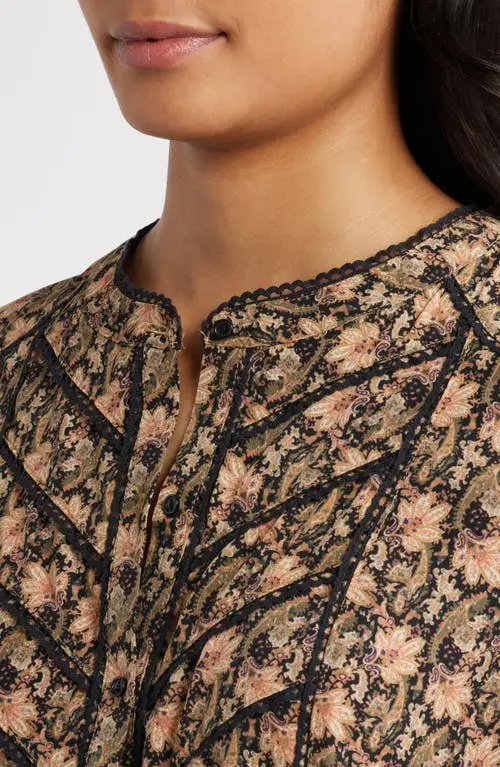 Bobeau Lace Edge Shirt