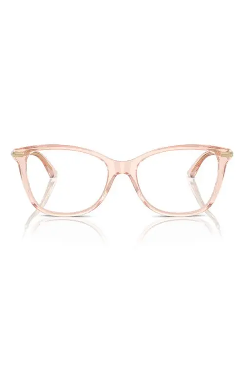 JIMMY CHOO 52mm Pillow Eyeglasses - Transparent Pink/demo Lens