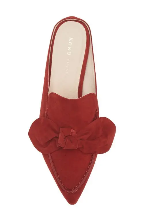 KOKO + PALENKI Piet Bow Mule - Brick Suede