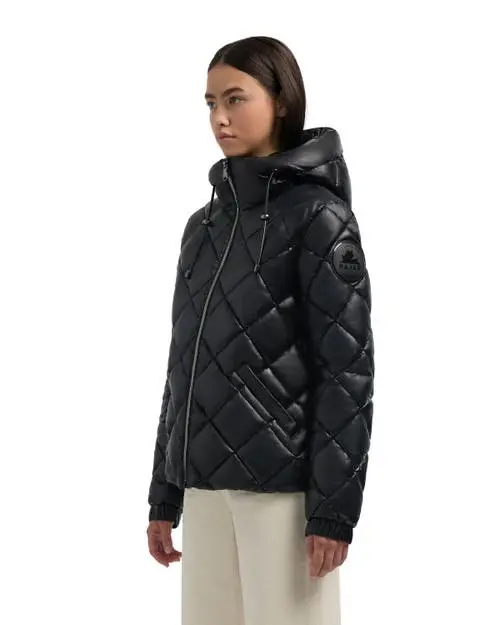 Pajar Diamond Quilted Boxy Puffer Jacket - Black