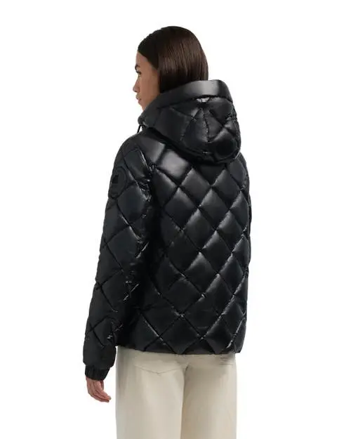 Pajar Diamond Quilted Boxy Puffer Jacket - Black